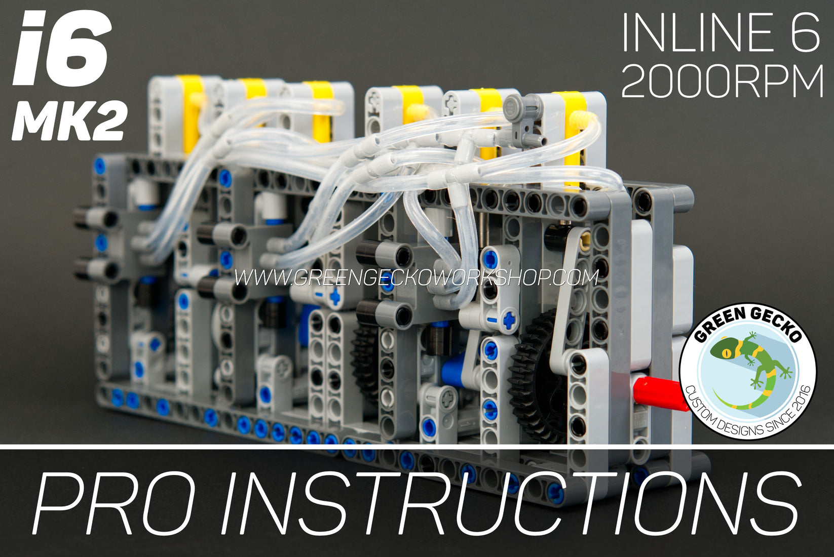 Pro Instructions - MK2 6 Cylinder Lego Pneumatic Engine - Inline 6 - 2 ...