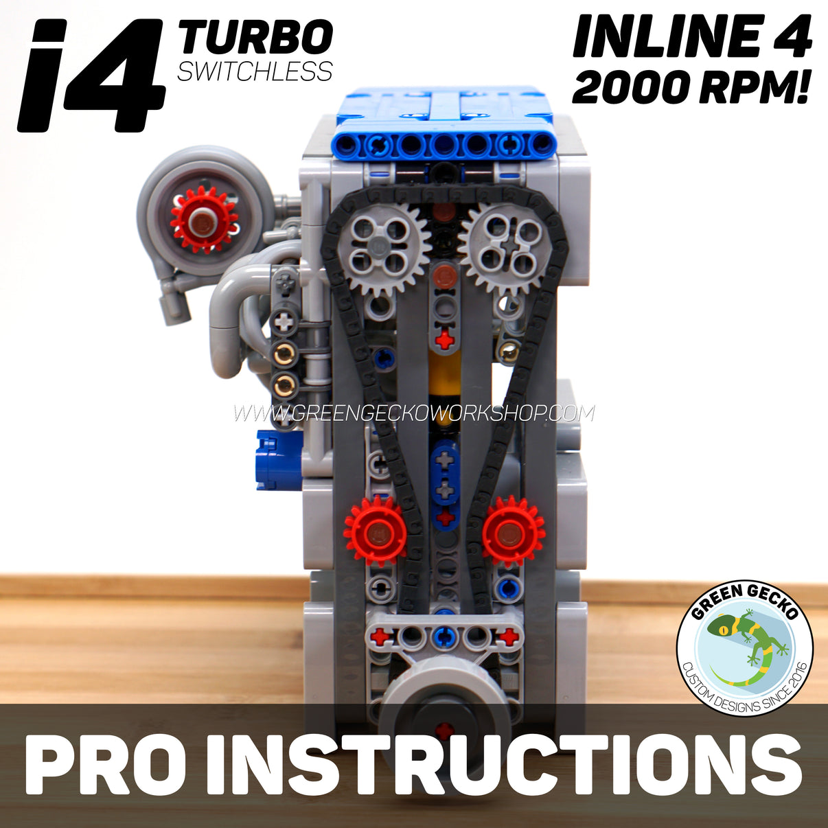 Pro Instructions - Inline 4 Cylinder Turbo Lego Pneumatic Engine ...