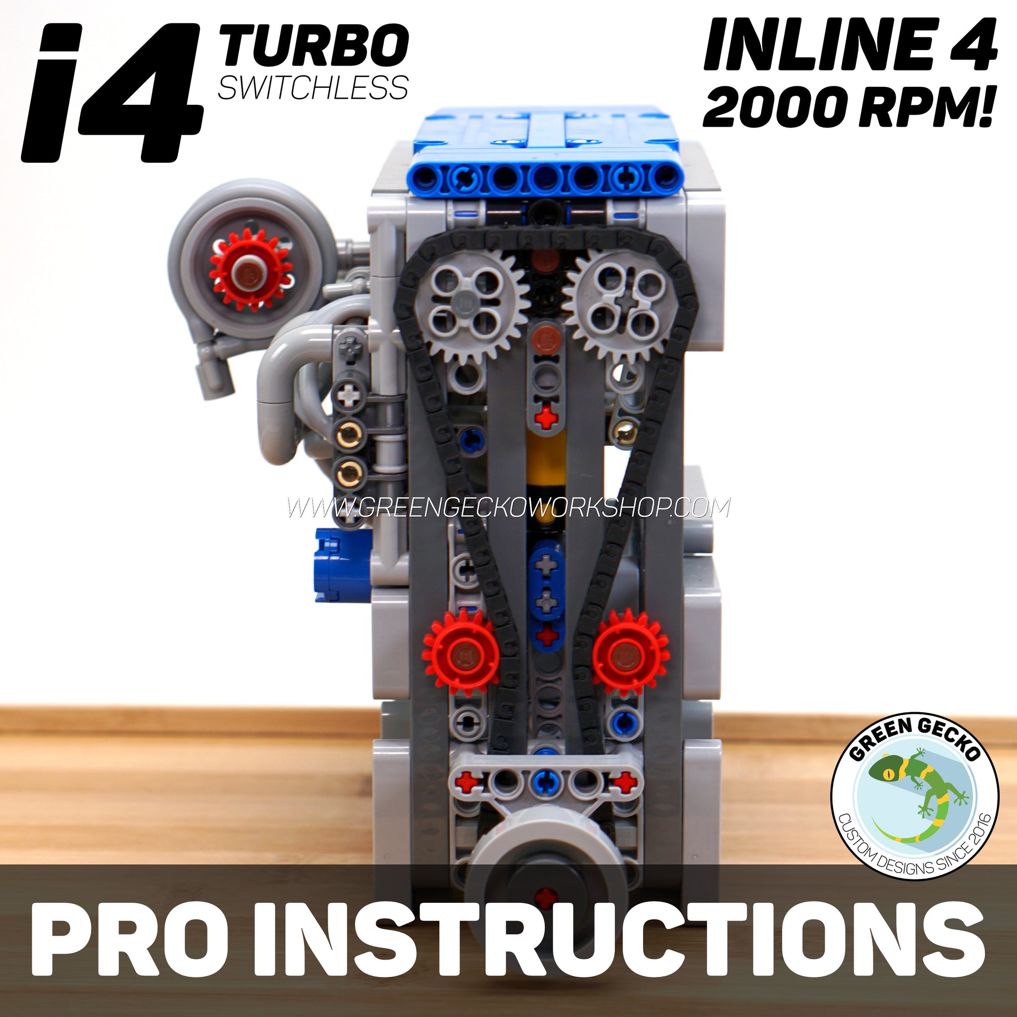 Pro Instructions - Inline 4 Cylinder Turbo Lego Pneumatic Engine ...