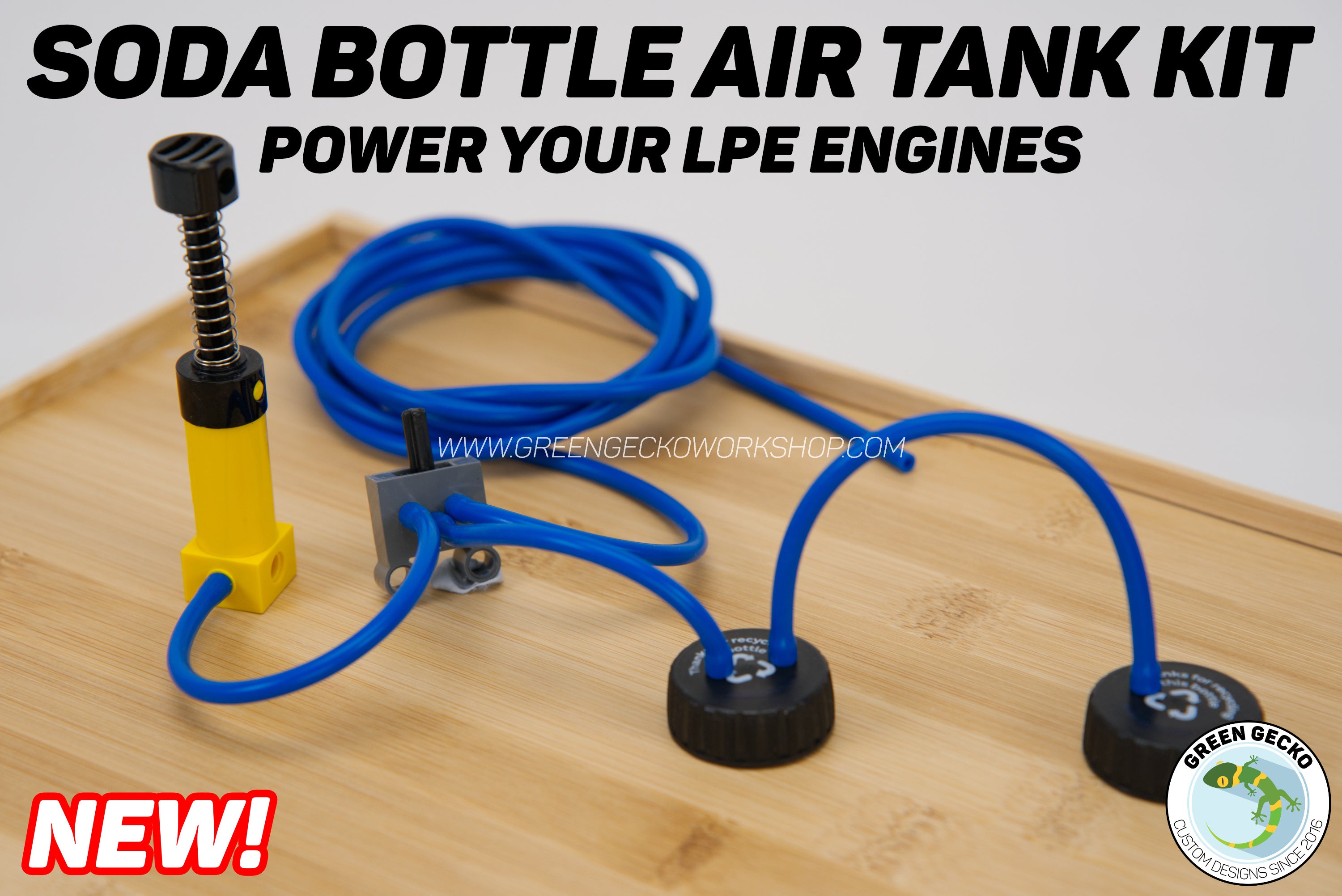 Soda Bottle Air Tank Kit - Power your Lego Pneumatic Engine! – Green ...