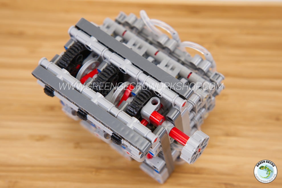 Complete Kit - Inline 3 Cylinder Lego Pneumatic Engine - Switchless 21 ...