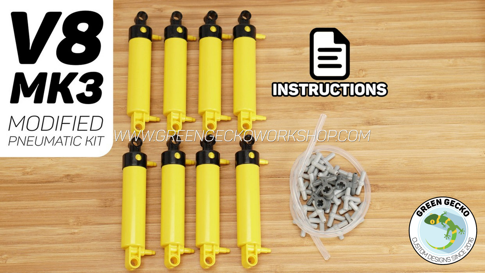 Modified Pneumatic Combo Kit - MK3 V8 Lego Pneumatic Engine - Twin Tur ...